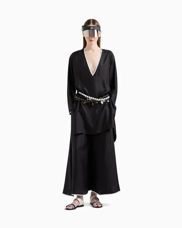 Giorgio Armani Silk Satin Long Shirt