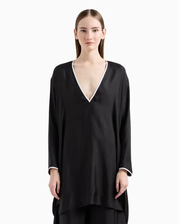 Giorgio Armani Silk Satin Long Shirt