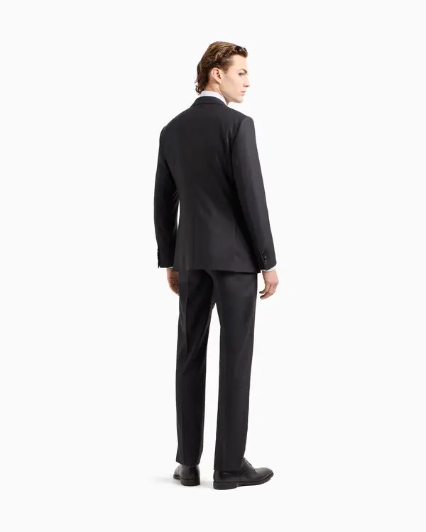 Giorgio Armani Manhattan Line Pinstriped Virgin-wool Single-breasted Suit - Grey