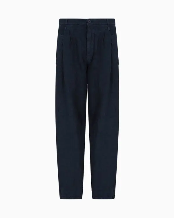 Giorgio Armani Single-pleat Linen Trousers