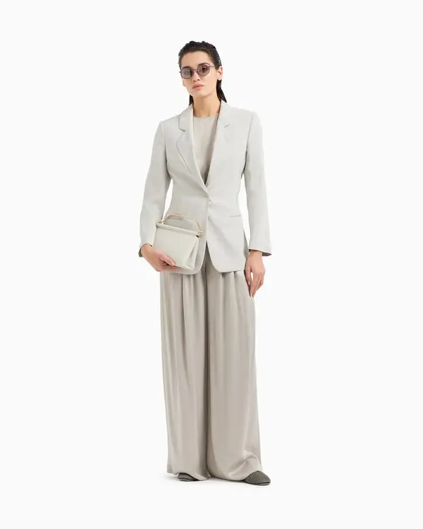 Giorgio Armani Washed Silk Single-breasted Jacket