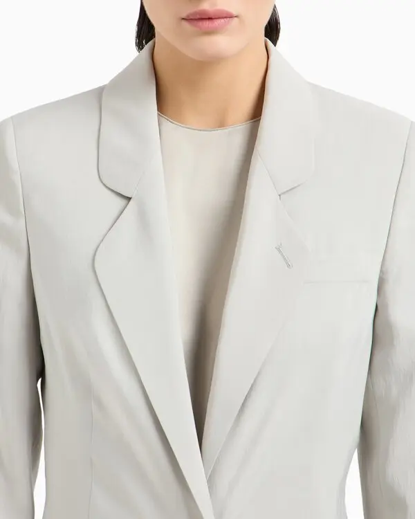 Giorgio Armani Washed Silk Single-breasted Jacket