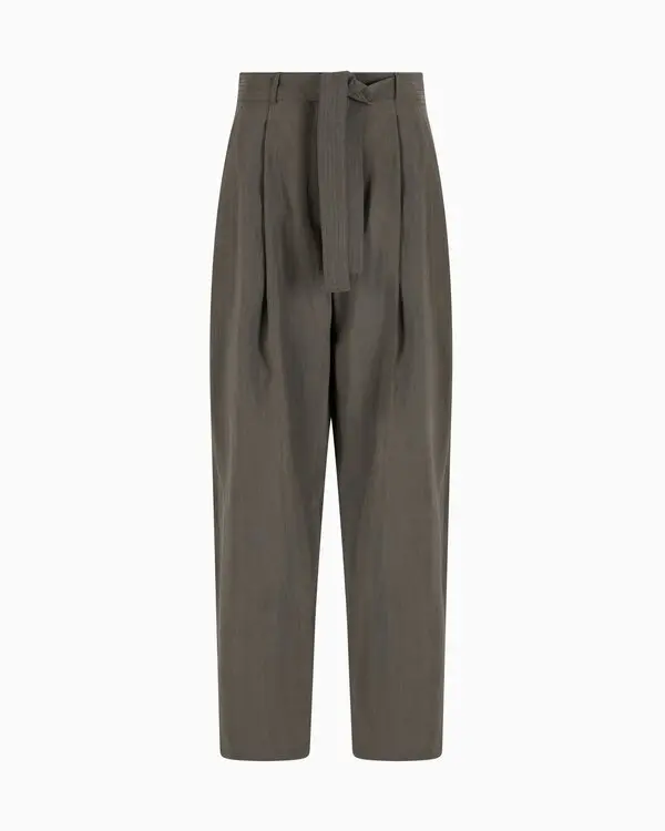 Giorgio Armani Washed Silk Single-dart Trousers