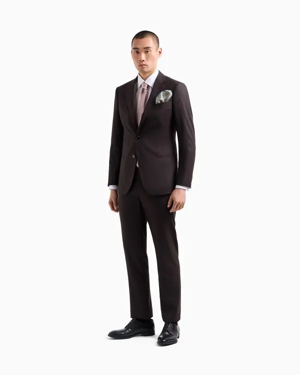Giorgio Armani Single-breasted Soho Line Suit In Virgin Wool Cloth