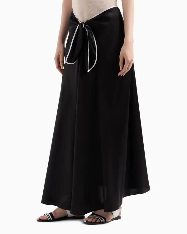 Giorgio Armani Long Silk Satin Skirt