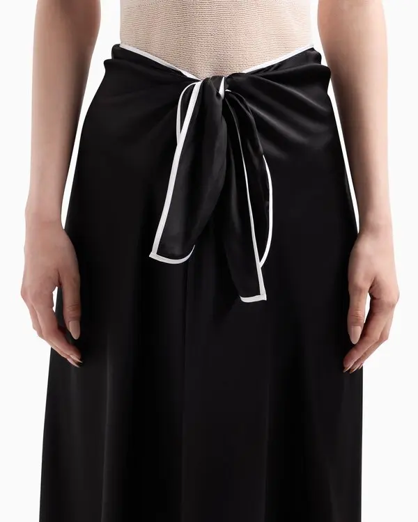 Giorgio Armani Long Silk Satin Skirt