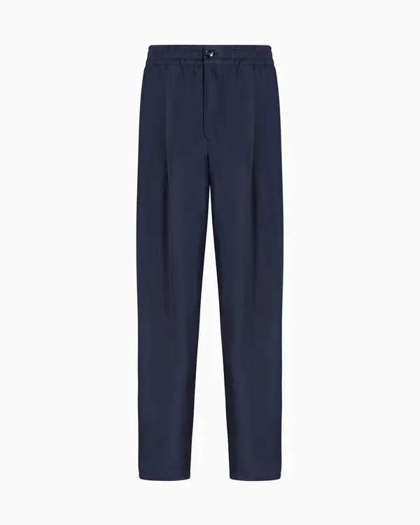 Giorgio Armani Cotton-blend Two-pleat Trousers
