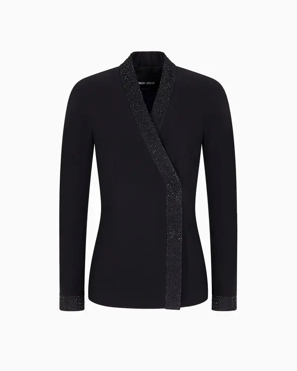 Giorgio Armani Single-breasted Jacket With Rhinestones - Patterned