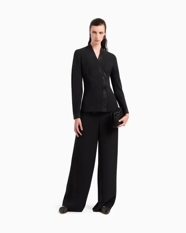 Giorgio Armani Single-breasted Jacket With Rhinestones - Patterned