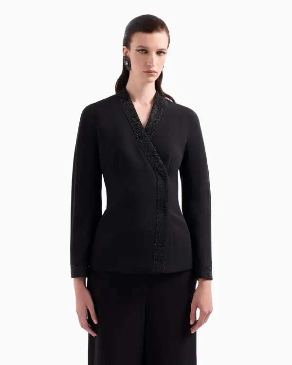 Giorgio Armani Single-breasted Jacket With Rhinestones - Patterned