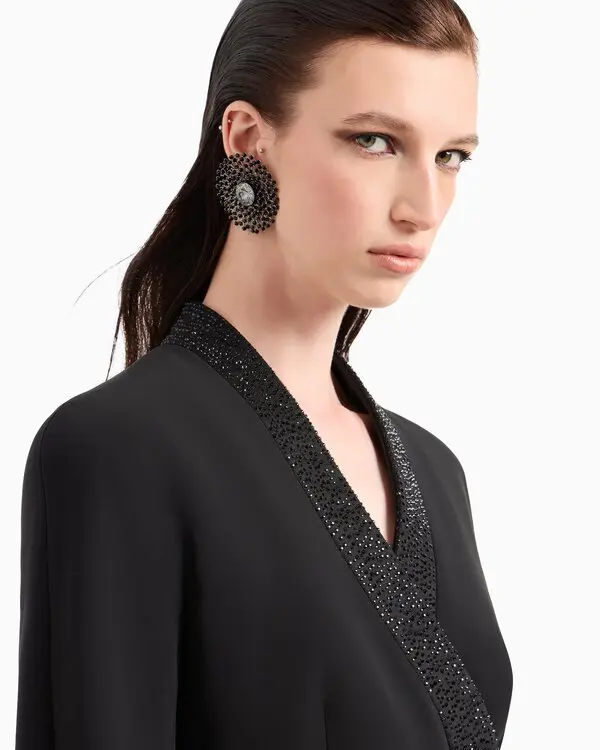 Giorgio Armani Single-breasted Jacket With Rhinestones - Patterned