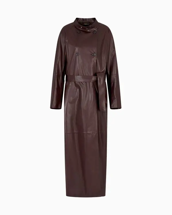 Giorgio Armani Nappa Leather Trench Coat