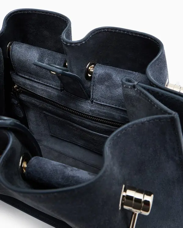 Giorgio Armani Small Suede Shopper - Grey