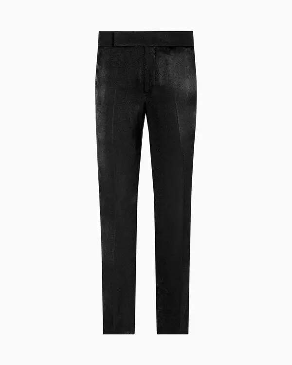 Giorgio Armani Viscose-blend Flat-front Trousers