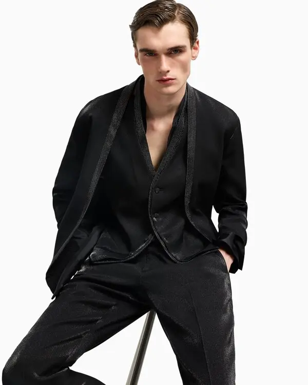 Giorgio Armani Viscose-blend Flat-front Trousers