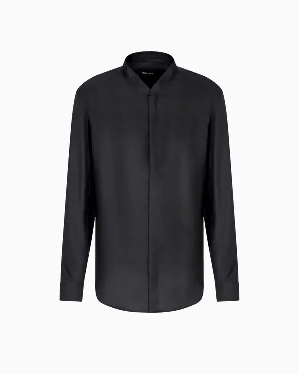Giorgio Armani Silk Twill Shirt - Black