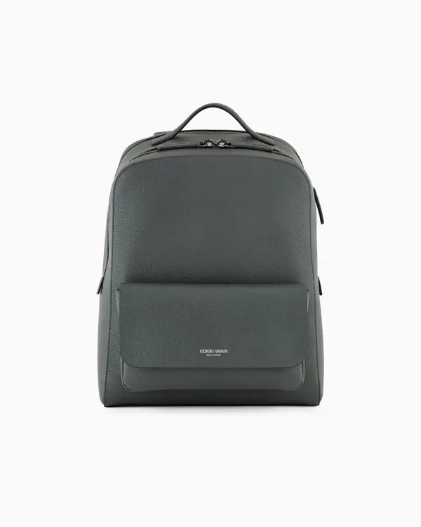 Giorgio Armani Round Leather Backpack - Green