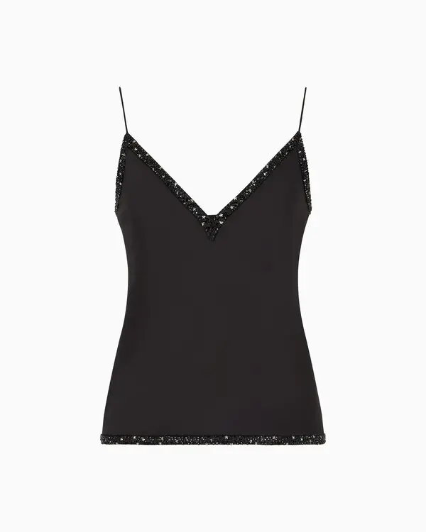 Giorgio Armani Silk Top With Embroidery