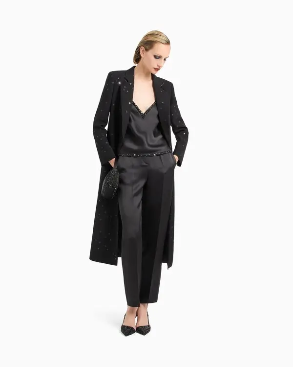 Giorgio Armani Silk Top With Embroidery