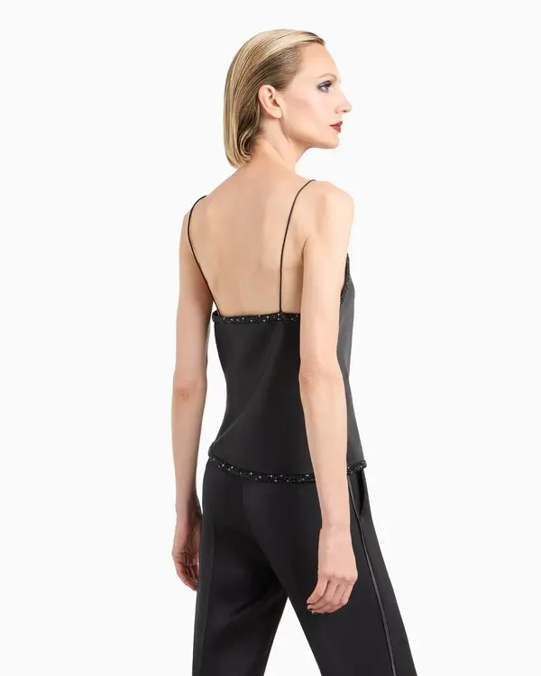 Giorgio Armani Silk Top With Embroidery