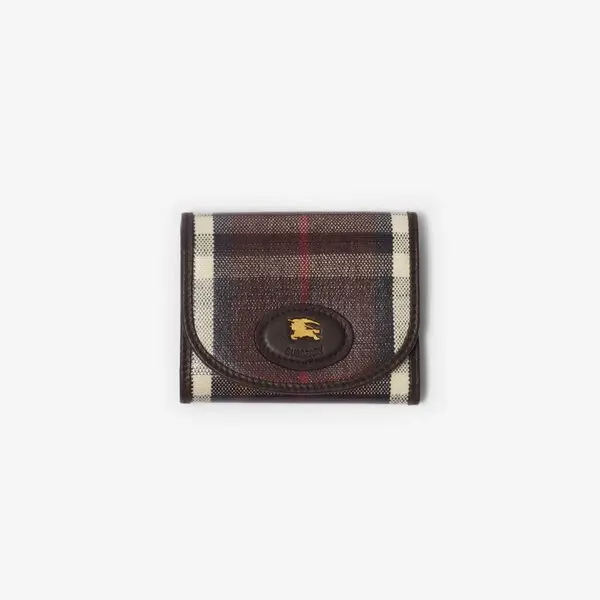 Burberry Highlands Compact Wallet - Mahogany Red