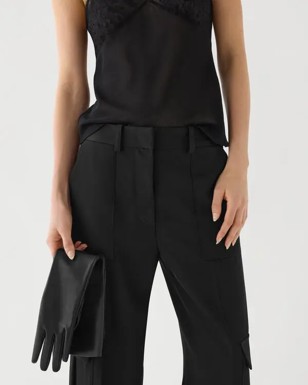 Veronica De Piante Etta Grain De Poudre Wool Trousers