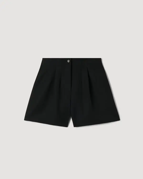 Veronica De Piante Tilly Short In Grain De Poudre Wool
