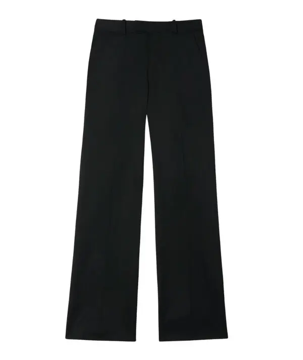 Veronica De Piante Taylor Trouser In Stretch Wool Twill - Black