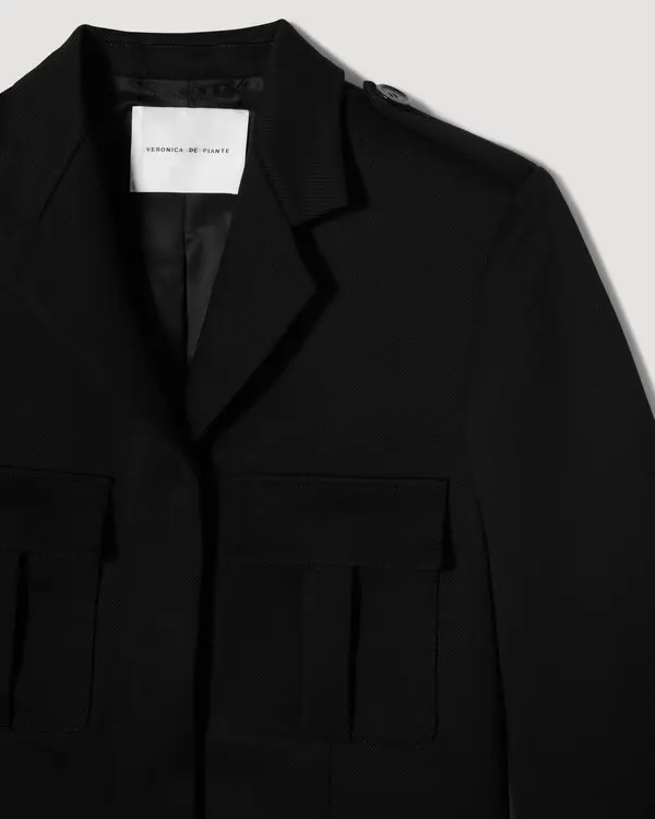 Veronica De Piante Birdie Jacket In Stretch Wool Twill