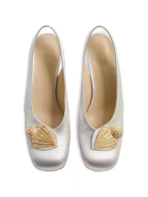 Valentino Garavani 60mm Adamantine Heeled Pumps - Silver