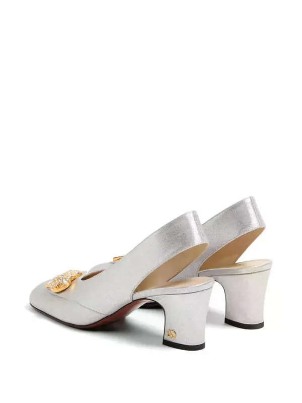 Valentino Garavani 60mm Adamantine Heeled Pumps - Silver