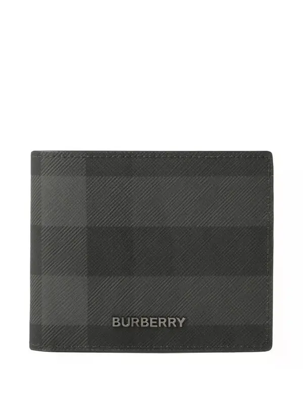 Burberry Checked Wallet - Grey