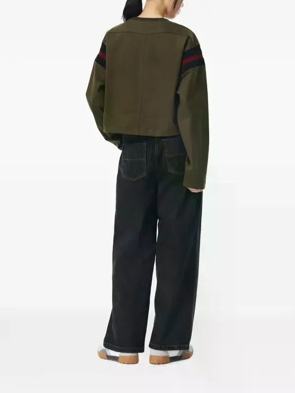 STUDIO TOMBOY Cropped Long-sleeve Top - Green