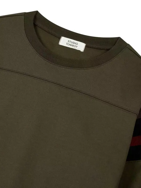 STUDIO TOMBOY Cropped Long-sleeve Top - Green