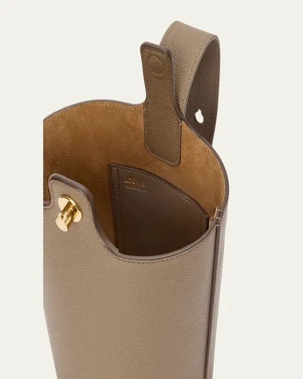 Loewe Pebble Mini Bucket Bag - Taupe
