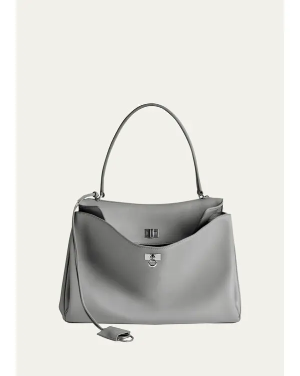 Balenciaga Small Grained Leather Top-handle Bag - Grey
