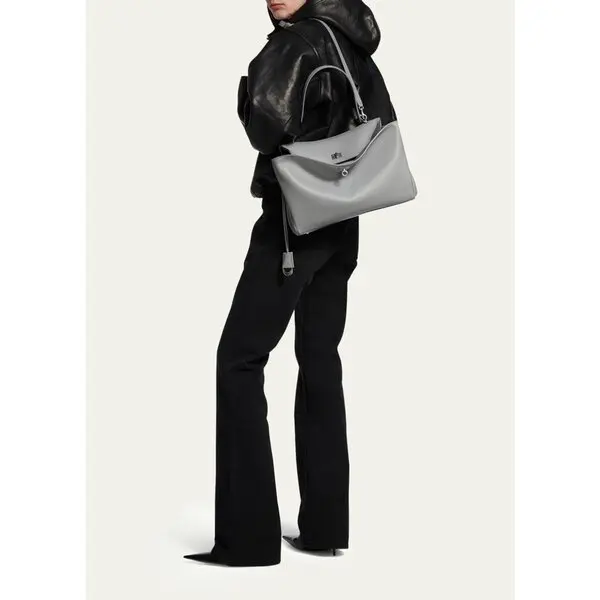 Balenciaga Small Grained Leather Top-handle Bag - Grey