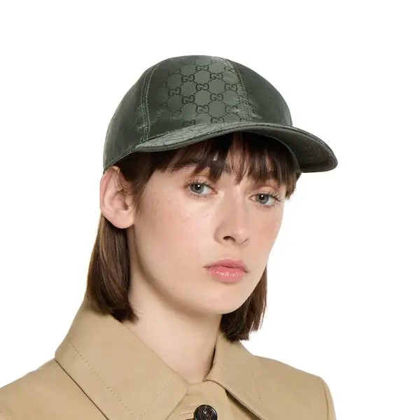 GUCCI ナイロンキャップ Gucci Gg Nylon Baseball Cap - Green | Editorialist