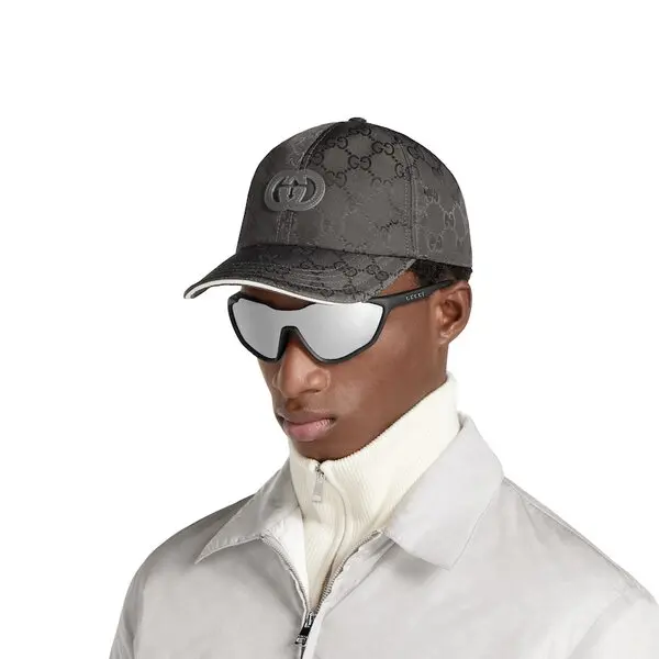 Gucci Gg Nylon Baseball Cap - Grey | Editorialist