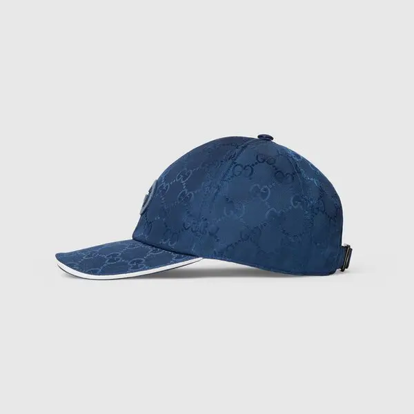 Gucci Gg Nylon Baseball Cap - Blue | Editorialist display picture 2