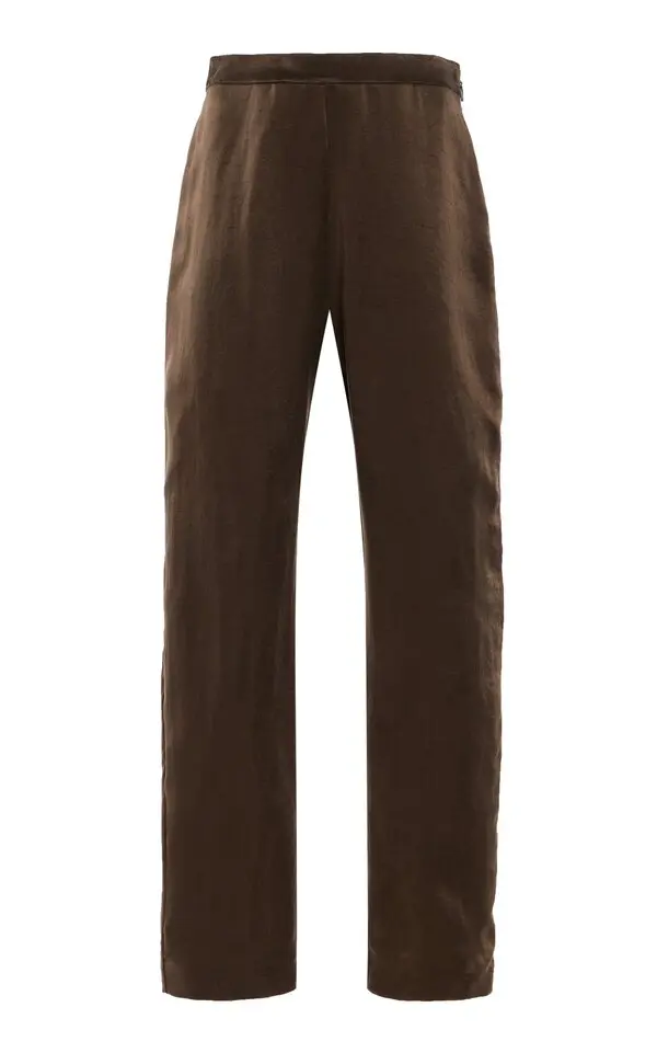 THE ROW Miros Cupro Straight-leg Pants