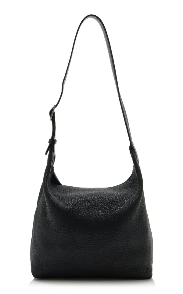 THE ROW Isa Leather Shoulder Bag - Black