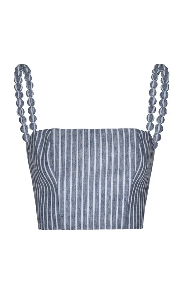 ANDRES OTALORA Esperame Cropped Top - Stripe
