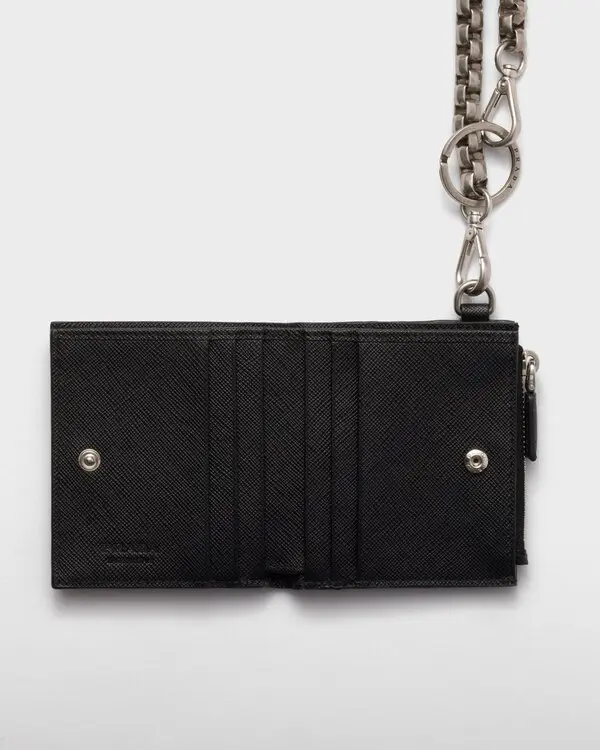 Prada Saffiano Wallet With Chain