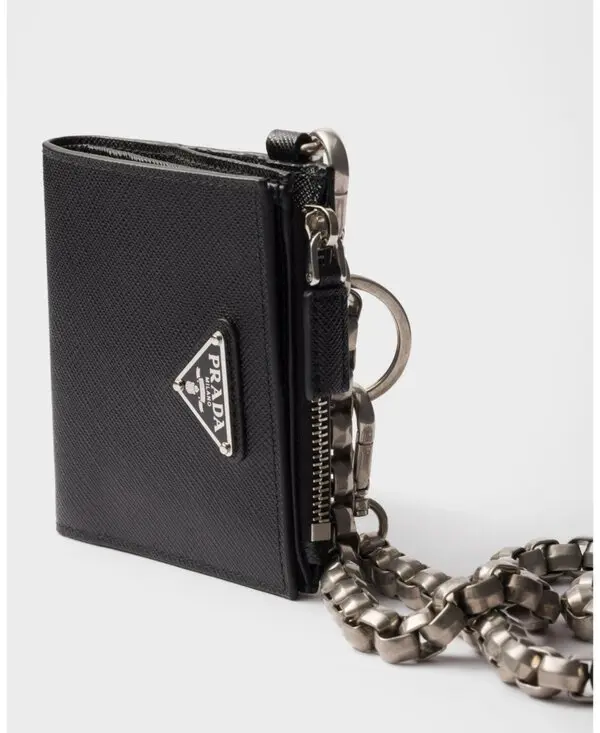 Prada Saffiano Wallet With Chain