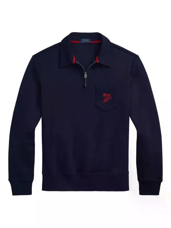 Polo Ralph Lauren Mesh Collared Sweatshirt - Blue