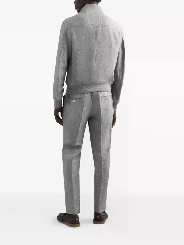 Dolce & Gabbana Linen Tailored Trousers - Grey