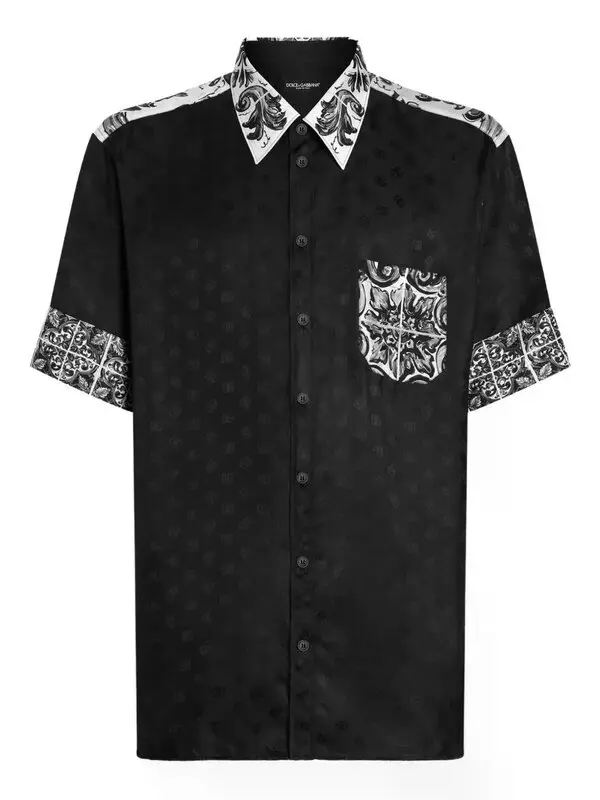 Dolce & Gabbana Monogram Silk Shirt