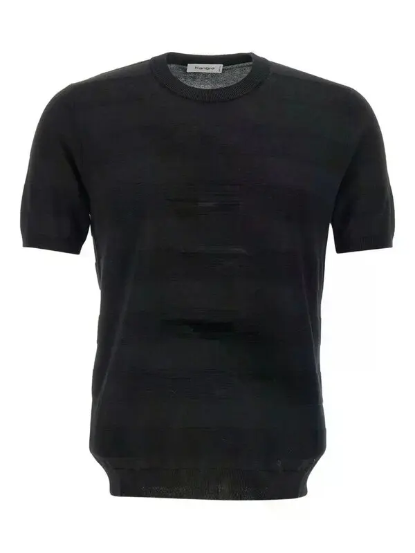 KANGRA Striped Short-sleeve T-shirt - Black