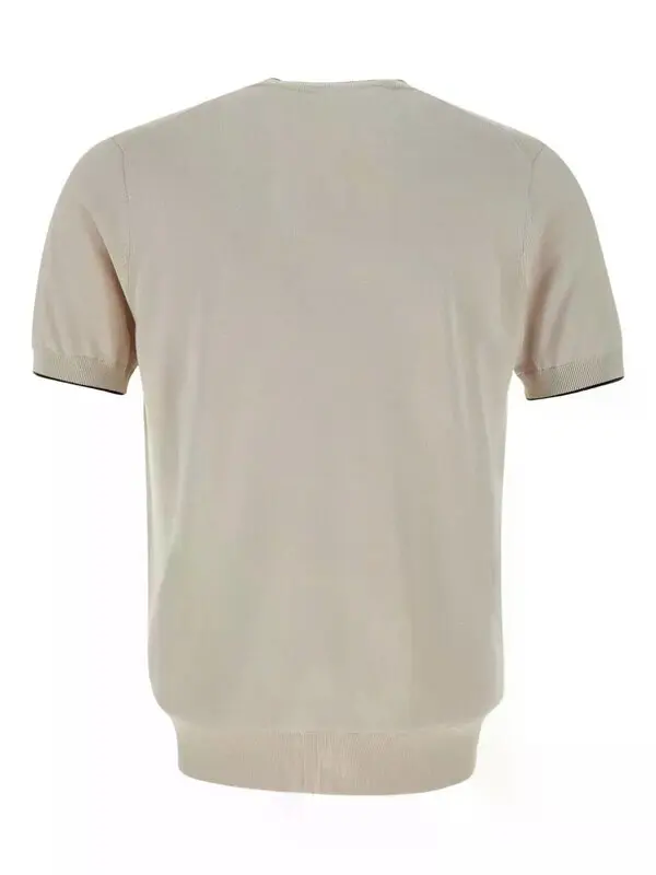 KANGRA Ribbed Crew-neck T-shirt - Neutrals